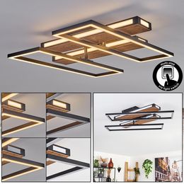 hofstein Sigersvik Deckenleuchte LED Naturfarben, Schwarz, 1-flammig