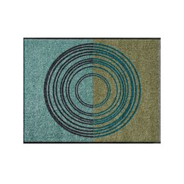 Fußmatte Salonloewe Teppiche Gr. B/L: 85 cm x 60 cm, 7 mm, 1 St., grün (mint, grau) Fußmatten gemustert