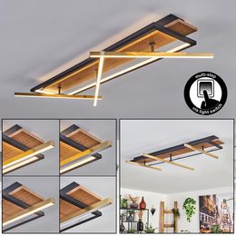 hofstein Cascada Deckenleuchte LED Messing, Naturfarben, Schwarz, 1-flammig