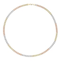 Collier Vivance "dreifärbig" Halsketten Gr. Gelbgold 375, rosegold (roségold 375) Damen