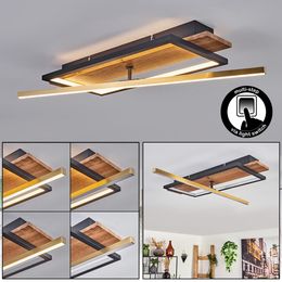 hofstein Cascada Deckenleuchte LED Messing, Naturfarben, Schwarz, 1-flammig