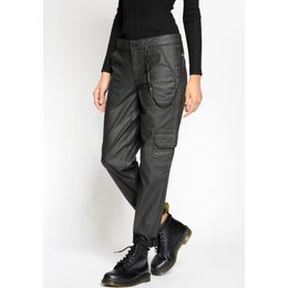 Relax-fit-Jeans Gang "94GERDA WORKER" Gr. 30, N-Gr, schwarz (blackshine) Damen Jeans Weite