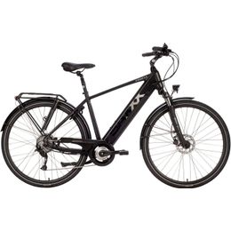 SFM BIKES SAXXX E-Bike X-ROAD 5.0, 9 Gang, Kettenschaltung, Heckmotor, 468 Wh Akku, (mit Akku-Ladegerät), schwarz