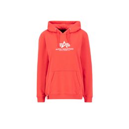 Hoodie Alpha Industries "ALPHA Women - Hoodies New Basic Hoody Wmn" Gr. XS, rot (radiant red) Damen Sweatshirts -jacken