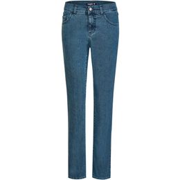 Slim-fit-Jeans Angels "DOLLY" Gr. 46, Länge 28, blau (blue) Damen Jeans Röhrenjeans