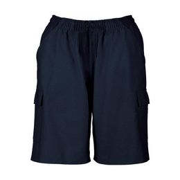 TRIGEMA Jerseyhose TRIGEMA Cargo-Bermuda aus 100% Baumwolle (1-tlg), blau