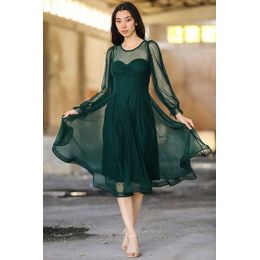 Modabout Abendkleid Damen Midikleid Sommerkleid mit Schulterfrei