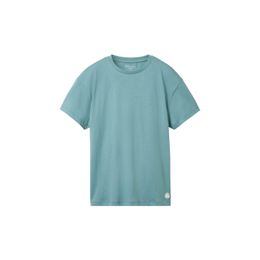 Tom Tailor Jungen Oversized T-Shirt mit Bio-Baumwolle, grün, Uni, Gr. 140