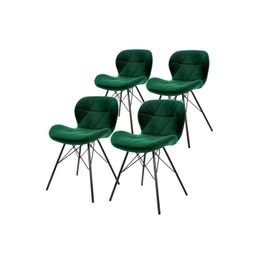 ML-Design Stuhl Esszimmerstuhl Set mit Rückenlehne und Metallbeinen Küchenstühle (4 St)