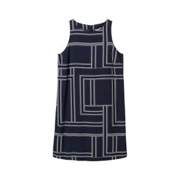 Tom Tailor Damen Kleid mit Allover-Print, blau, Allover Print, Gr. 36
