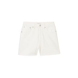 Tom Tailor Denim Damen High Waisted Mom Jeansshorts, weiß, Uni, Gr. M