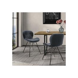 ML-Design Stuhl Esszimmerstuhl Set mit Rückenlehne und Metallbeinen Küchenstühle (2 St)
