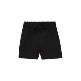 Tom Tailor Denim Damen Paperbag-Shorts mit TENCEL(TM) Lyocell, schwarz, Gr. XL