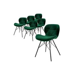 ML-Design Stuhl Esszimmerstuhl Set mit Rückenlehne und Metallbeinen Küchenstühle (6 St)