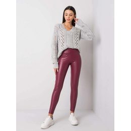 RUE PARIS Leggings RUE PARIS Damen Leggings Lederoptik High-Waist Casual Stretch Hose