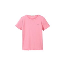 Tom Tailor Mädchen Rib T-Shirt, rosa, Print, Gr. 92/98