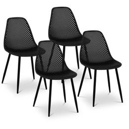 FROMM & STARCK Fromm & Starck Stuhl - 4er Set - bis 150 kg - Sitzfläche 52 x 46,5 cm - schwarz STAR_SEAT_13