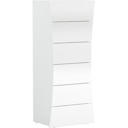 Kommode Inosign "Arco" Sideboards Gr. B/H/T: 50 cm x 121,5 cm x 40 cm, 6, weiß (weiß hochglanz) Schubladenkommode Schubladenkommoden Sideboards