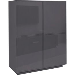 Highboard Inosign "bloom" Sideboards Gr. B/H/T: 100 cm x 126 cm x 41,4 cm, schwarz (anthrazit hochglanz) Highboards