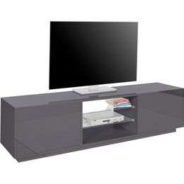 TV-Board Inosign "bloom" Sideboards Gr. B/H/T: 180 cm x 46 cm x 41,4 cm, schwarz (anthrazit hochglanz) TV-Lowboards