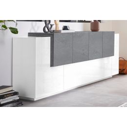 Sideboard Inosign "Coro" Sideboards Gr. B/H/T: 200 cm x 86 cm x 45 cm, grau (weiß, schiefer) Sideboards