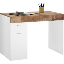 Schreibtisch Inosign "Sliding" Tische Gr. B/H/T: 100 cm x 75 cm x 60 cm, weiß (weiß hochglanz, ahorn, ahorn) Schreibtische