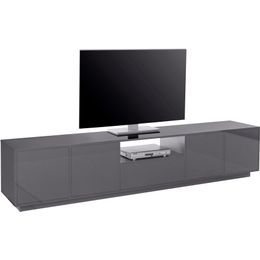 TV-Board Inosign "bloom" Sideboards Gr. B/H/T: 220 cm x 46 cm x 41,4 cm, 1, schwarz (anthrazit hochglanz) TV-Lowboards