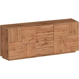 Sideboard Inosign "Pongo" Sideboards Gr. B/H/T: 220 cm x 86 cm x 44,2 cm, 3, braun (oak wotan) Sideboards
