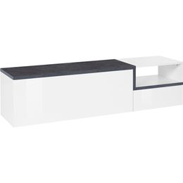 Lowboard Inosign "Zet" Sideboards Gr. B/H/T: 160 cm x 46 cm x 40 cm, weiß (weiß hochglanz, zement) Lowboards