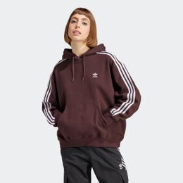 Kapuzensweatjacke adidas originals "ADICOLOR CLASSICS OVERSIZED HOODIE" Gr. L/XL, braun (shadow brown) Damen Sweatjacken Oversize Shirts