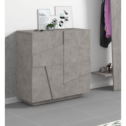 Schuhkommode Inosign "Ping" Sideboards Gr. B/T: 81 cm x 38 cm, grau (beton) Schuhkommoden