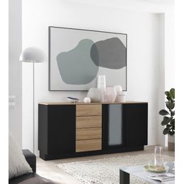 Sideboard Places of Style "Cayman" Sideboards Gr. B/H/T: 181 cm x 85 cm x 43 cm, 4, schwarz Sideboards