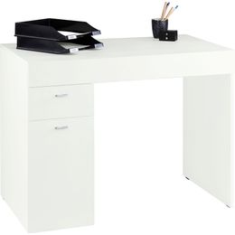 Schreibtisch Inosign "Sliding" Tische Gr. B/H/T: 100 cm x 75 cm x 60 cm, weiß (weiß larice, larice) Schreibtische
