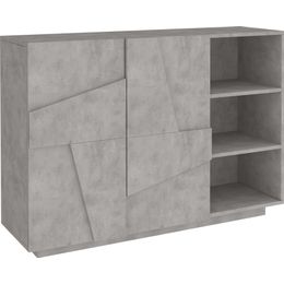 Kommode Inosign "Ping" Sideboards Gr. B/H/T: 121 cm x 86 cm x 38 cm, grau (beton)