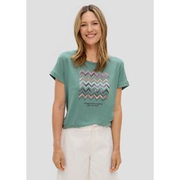 s.Oliver Shirttop T-Shirt mit Pailletten Pailletten