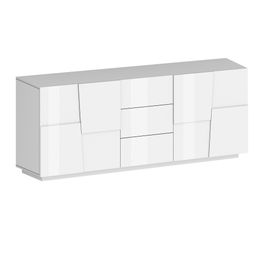Sideboard Inosign "Pongo" Sideboards Gr. B/H/T: 220 cm x 86 cm x 44,2 cm, 3, weiß (weiß hochglanz) Sideboards