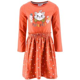 Disney Jerseykleid Aristocats Marie Mädchen Langarmkleid mit Pailletten