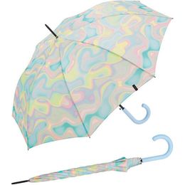 Esprit Langregenschirm Damen-Stockschirm groß und stabil mit Automatik