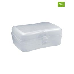 Koziol 2er-Set: Lunchbox "Basic" in Transparent - (L)9,6 x (B)7 x (H)5,2 cm