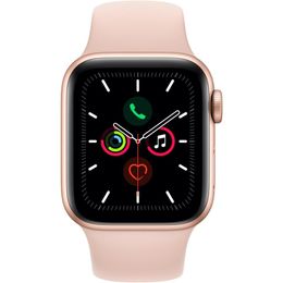 Apple Watch (Series 5) 2019 GPS + Cellular 40 mm - Aluminium Gold - Sportarmband Sandrosa