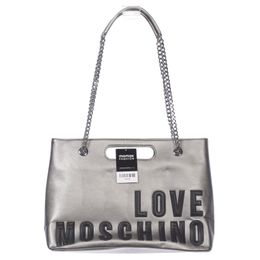 Love Moschino Damen Handtasche, silber, Gr.