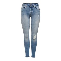 Only Skinny-fit-Jeans Skinny Jeans Destroyed Stretch Denim Ankle Hose ONLBLUSH 4527 in Blau