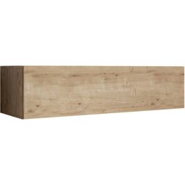 Lowboard TV-Schrank Fernsehtisch Hängend TV Möbel TV-Ständer 1 Falltür Eichenfarbe mat 120x30x40cm Modell Aitana M1