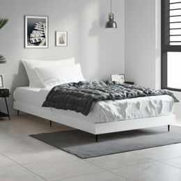 Bettgestell, Doppelbett, Schlafzimmerbett Weiß 90x200 cm Holzwerkstoff POIU60050 MAISONCHIC
