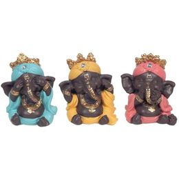 Buddha -Figurenfiguren Ganesh Ich sehe nicht-oigo-hablo 3U Multicolor Buddles 4x6x8cm 22435 - Signes Grimalt