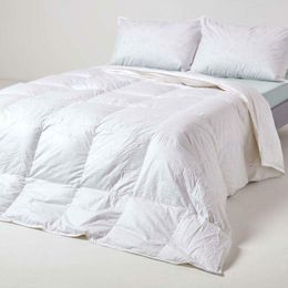 Homescapes - Leichte Sommer-Bettdecke Wärmeklasse 2, Entenfeder- und Daunendecke, 260 x 220 cm - Weiß