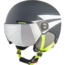 Alpina Skihelm "Zupo Visor Q-Lite", stoßabsorbierend, grau, 54-58