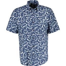 Lerros Freizeithemd, Kurzarm, Button-Down-Kragen, für Herren, blau, XL