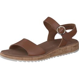 Paul Green Sandalen, Leder, Dornschließe, für Damen, braun, 39