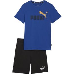 Puma® Trainingsanzug, Baumwolle, Logo-Print, für Kinder, blau, 140